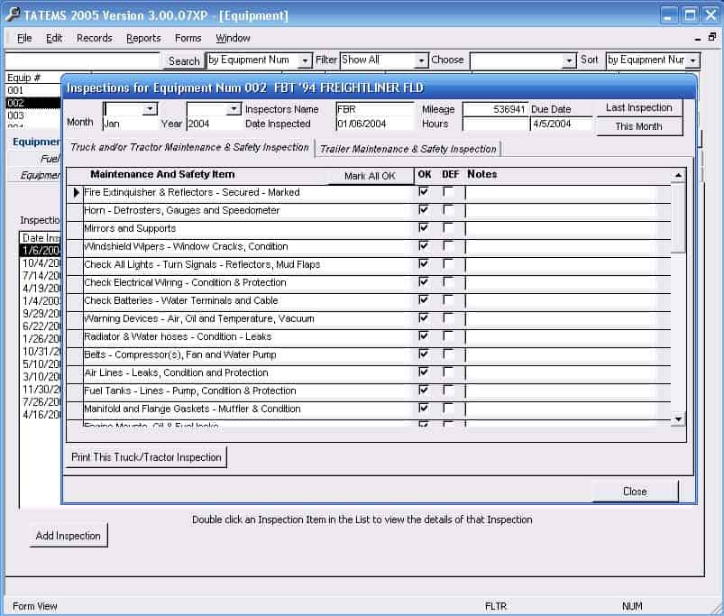 TATEMS: Equipment Maintenance Software - Fleet Management & Maintenance ...